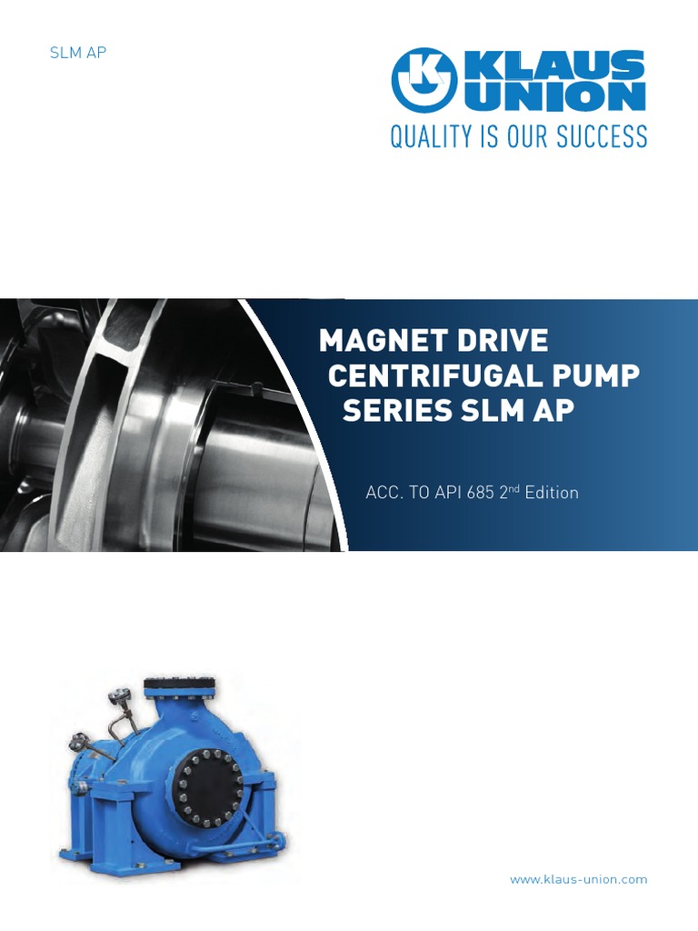 Klaus Union SLM AP | PDF | Bearing (Mechanical) | Pump