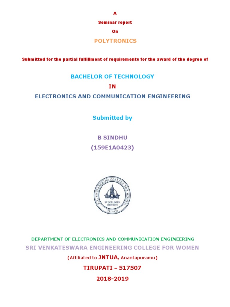 Sample Seminar Report | PDF | Electronic Circuits | Semiconductors