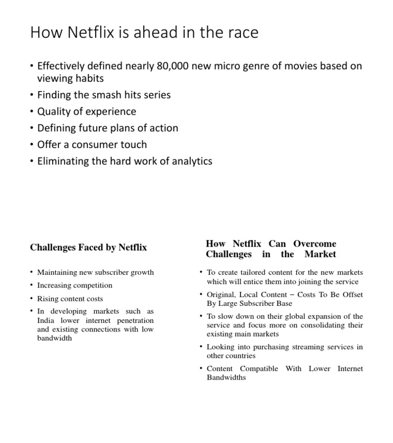 Challenges Faced by Netflix With My Slide | PDF