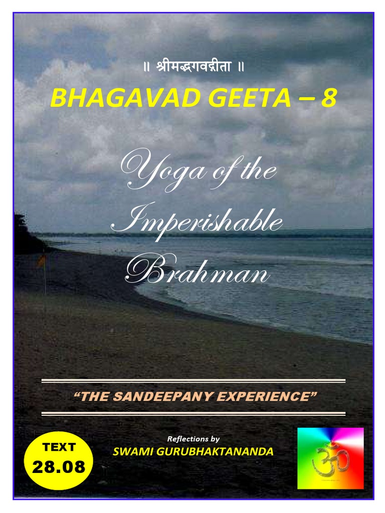 BG 08 Geeta - Akshara Brahma | PDF | Bhagavad Gita | Moksha