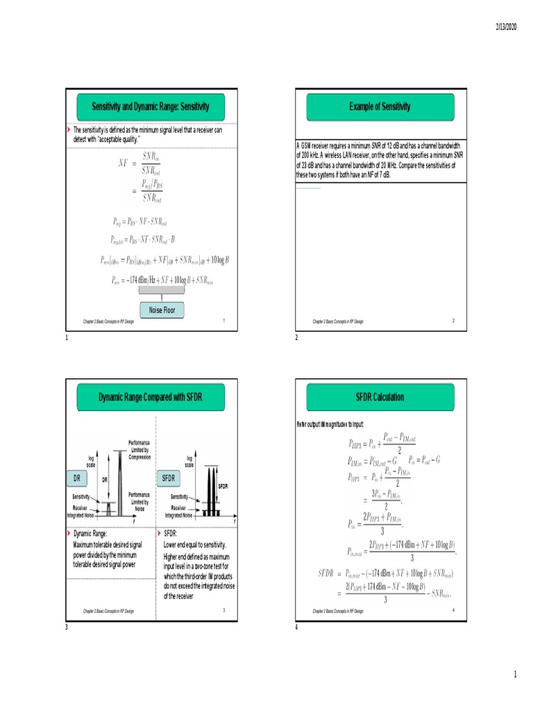 1.2 Sensitivity-DR-Matching-Sparameters | PDF | Signal To Noise Ratio ...