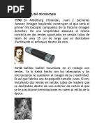 Microscopio Historia | PDF | Microscopio | Microscopio electrónico