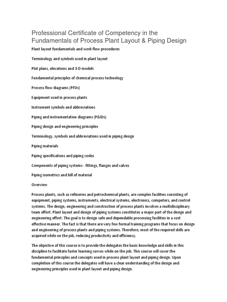 Professional Certificate of Competency in The Fundamentals of Process ...