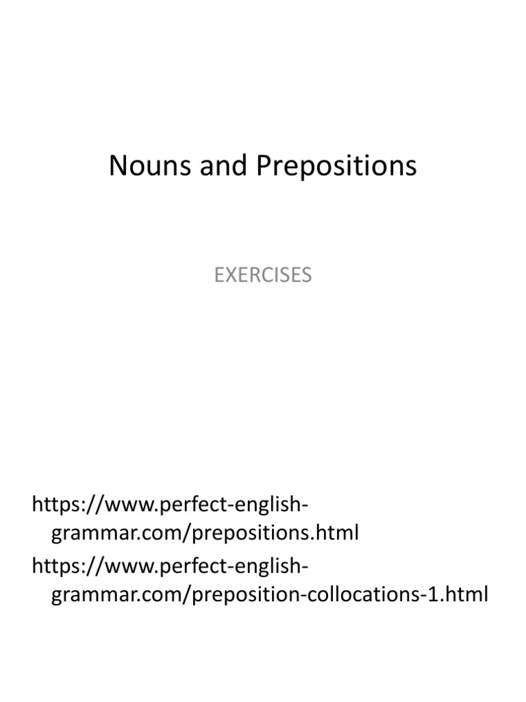 154 - 3 - Nouns and Prepositions Exercises | PDF