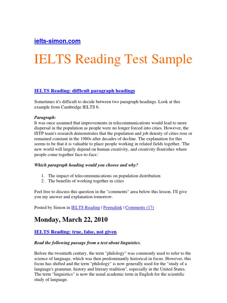 IELTS Reading Sample | Photosynthesis | International English Language ...