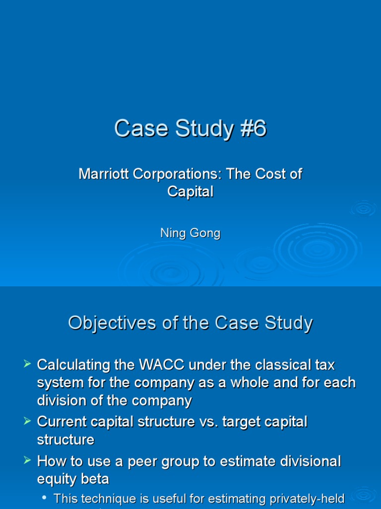 Case Study Marriott 2006 | PDF | Beta (Finance) | Financial Accounting