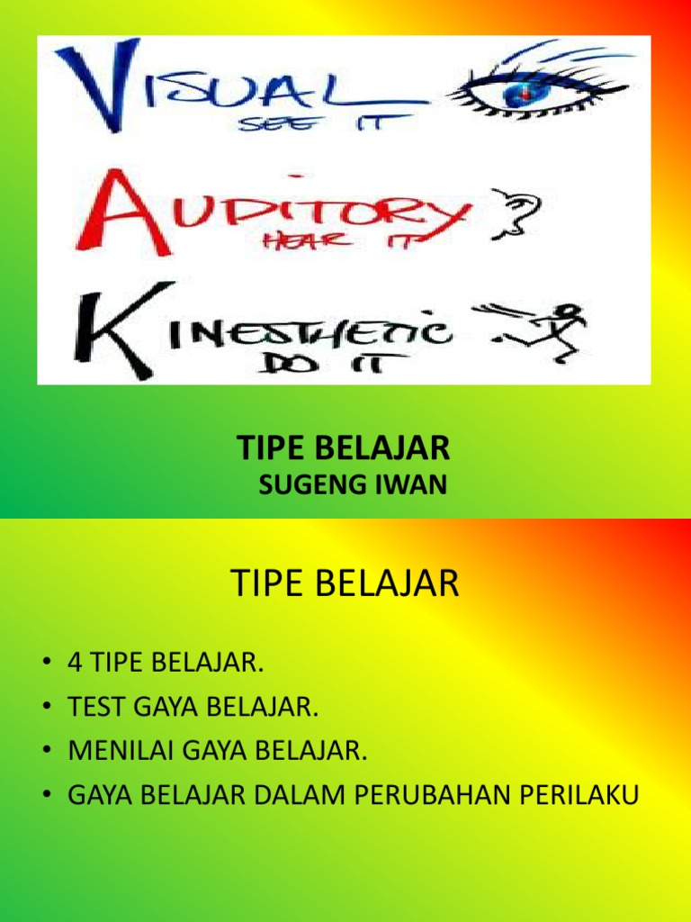 TIPE BELAJAR Manusia | PDF