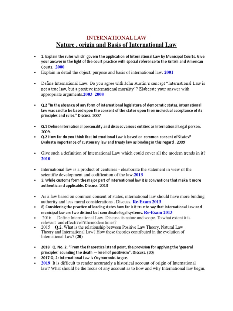 Overview of International Law Concepts | PDF | Treaty | International Law