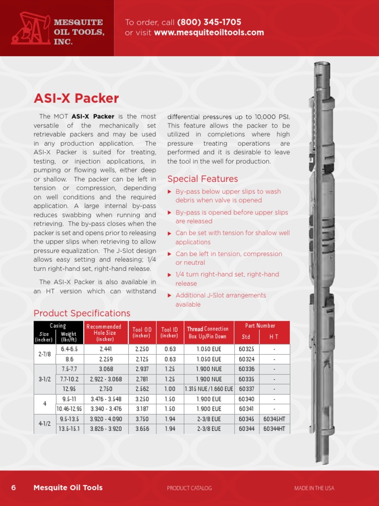 Mechanical Packers Product Overview | PDF | Gases | Equipment