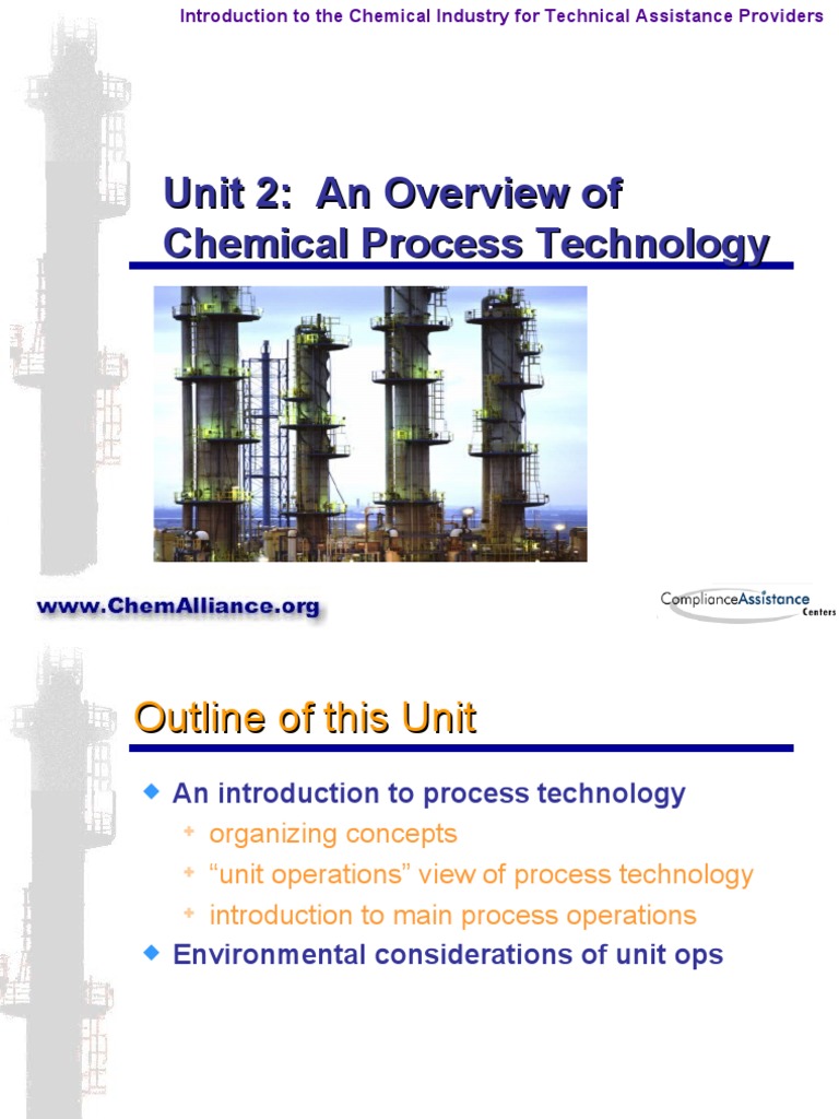 Unit 2: An Overview of Chemical Process Technology | PDF | Chemical ...
