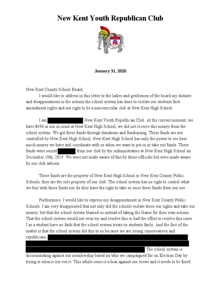 BD School Board Letter Part 2 | PDF | Politics Of The United States ...