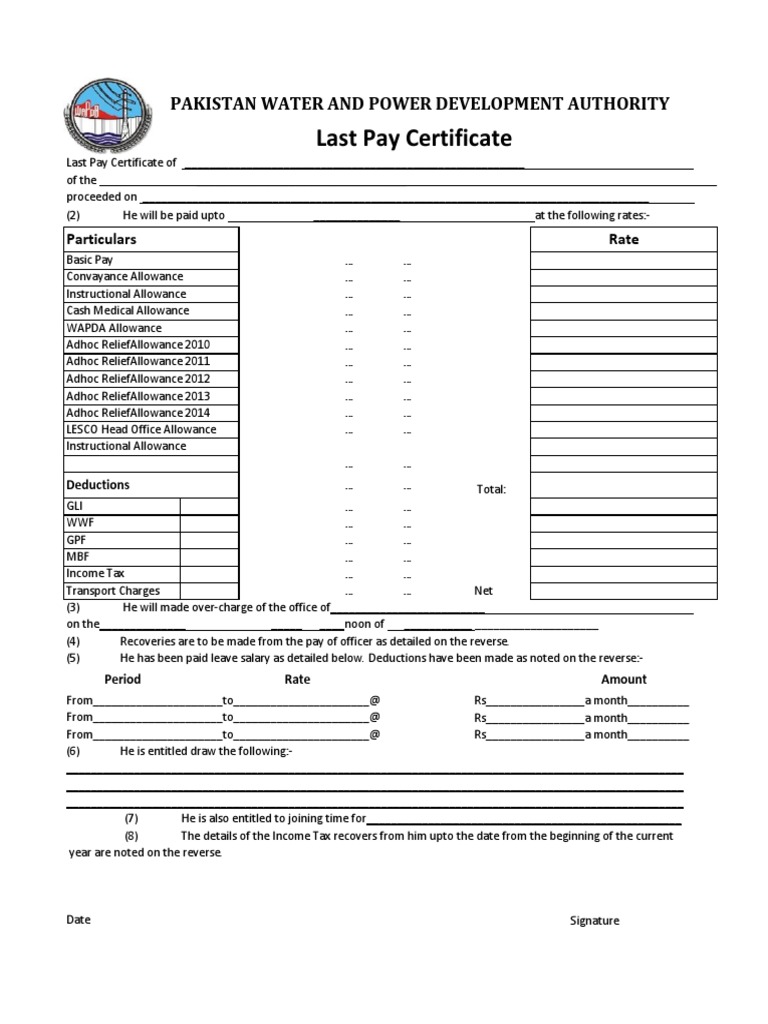 Last Pay Certificate | PDF | Income Tax | Personal Finance