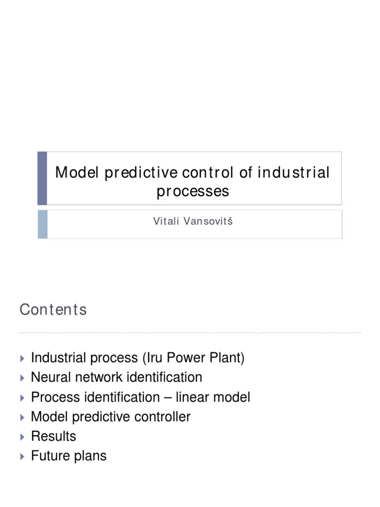Model Predictive Control of Industrial Processes | PDF | Control Theory ...
