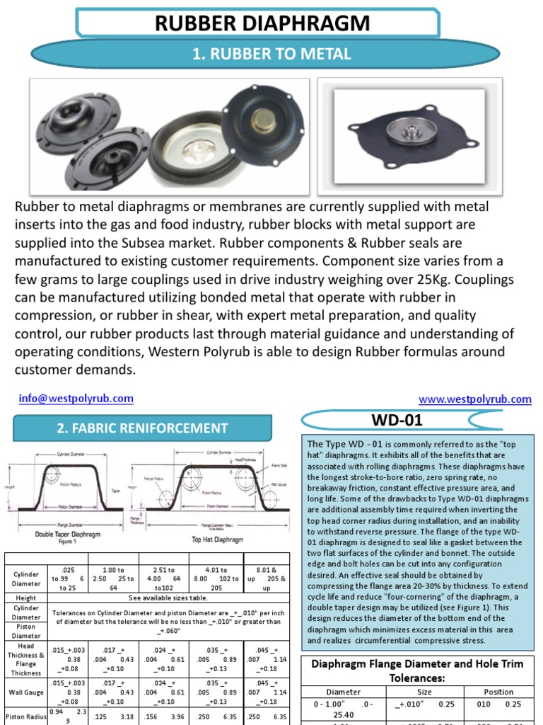 Rubber Diaphragm | PDF | Cylinder (Engine) | Piston