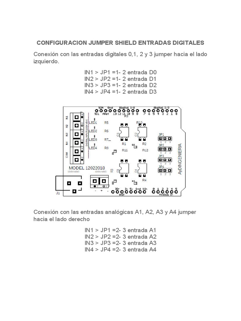 Configuracion Jumper Shield Entradas Digitales | PDF