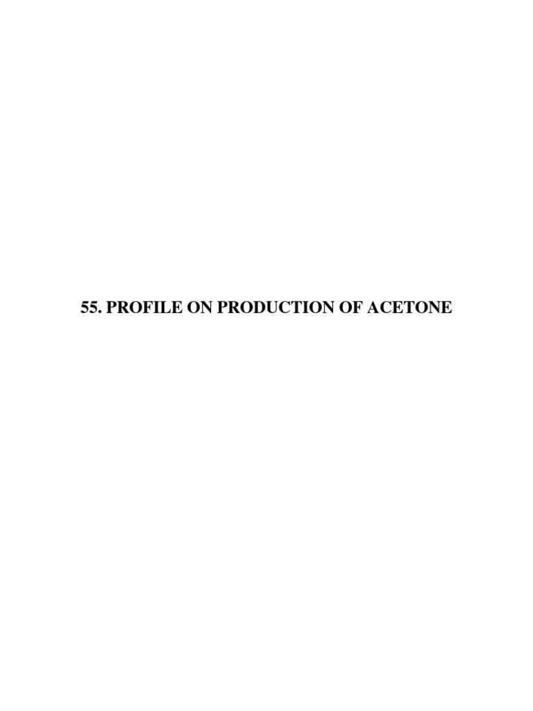 Acetone All Ethopian Project | PDF