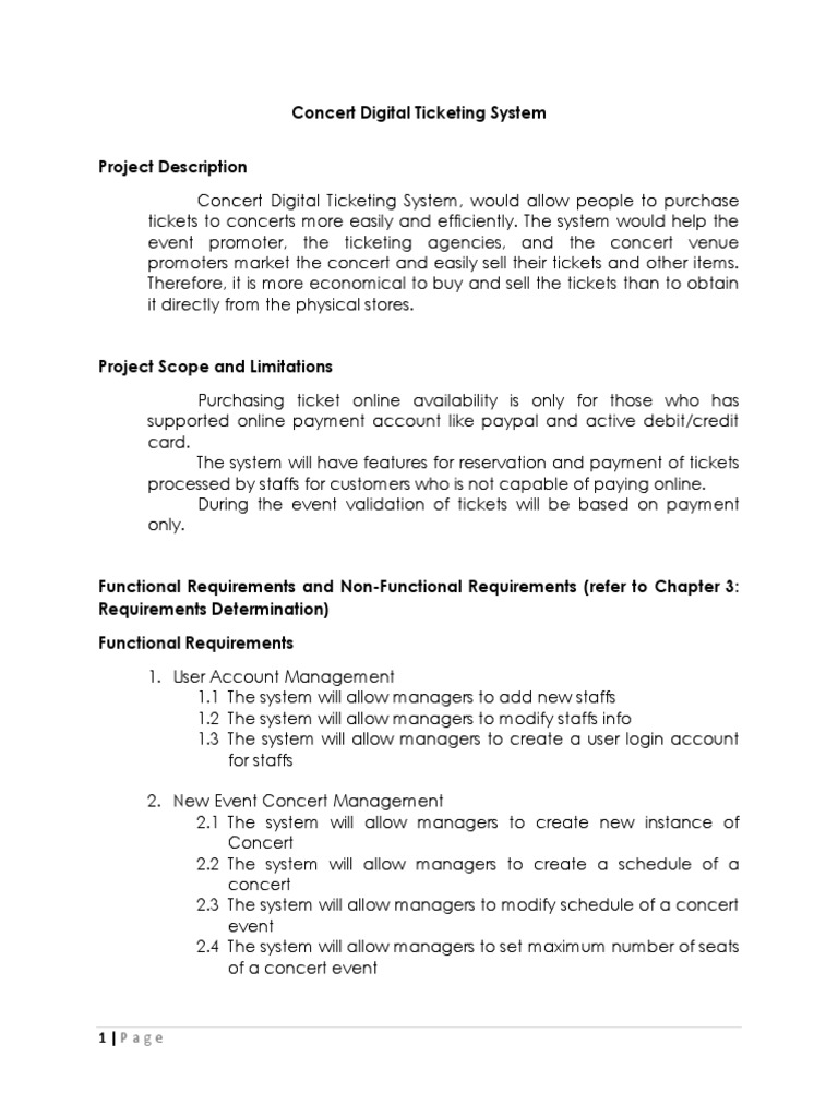 Concert Management System | PDF | Ticket (Admission) | Use Case