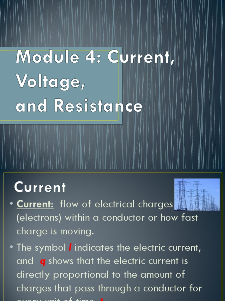Current, Voltage, and Resistance Overview | PDF | Electric Current | Volt