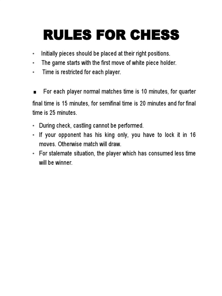 Chess Rules PDF | PDF