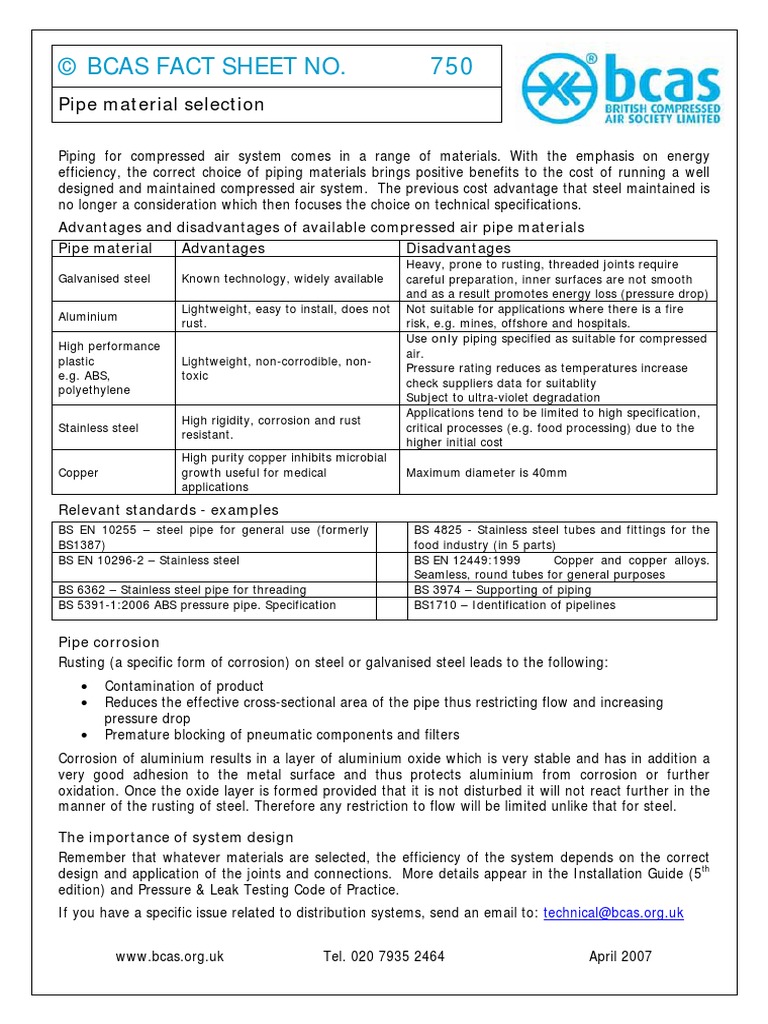 Pipe Material Selection PDF | PDF | Pipe (Fluid Conveyance) | Chemical ...
