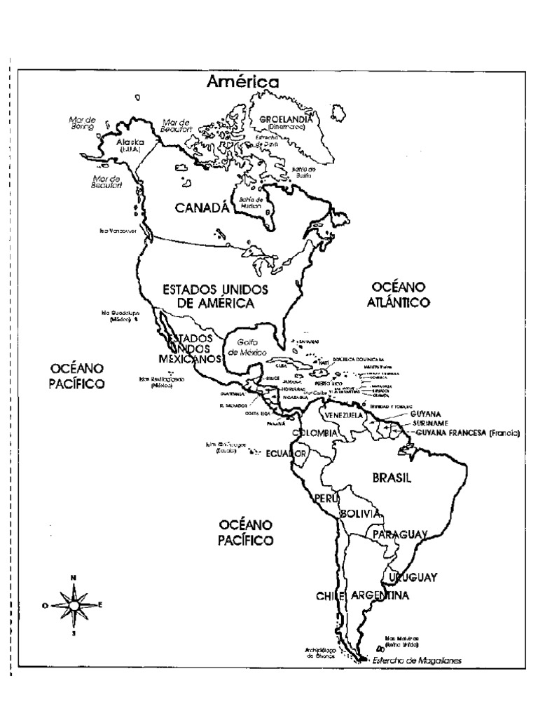 Mapa America - Division Politica | PDF