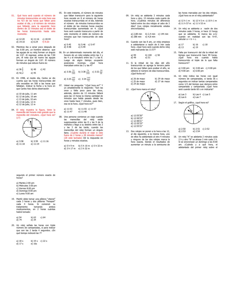 RM3 | PDF | Hora | Reloj