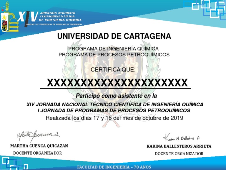 CERTIFICADO Asistente | PDF