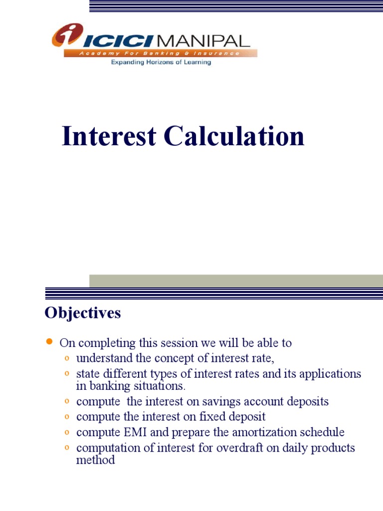Interest Calculation | PDF | Cheque | Interest
