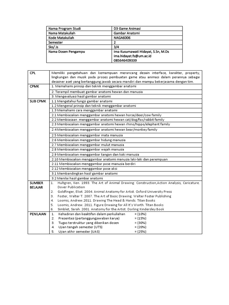 RPS Gambar Anatomi | PDF