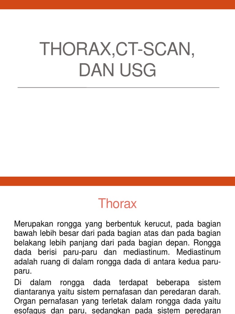 CT-Scan, USG, & Thorax | PDF