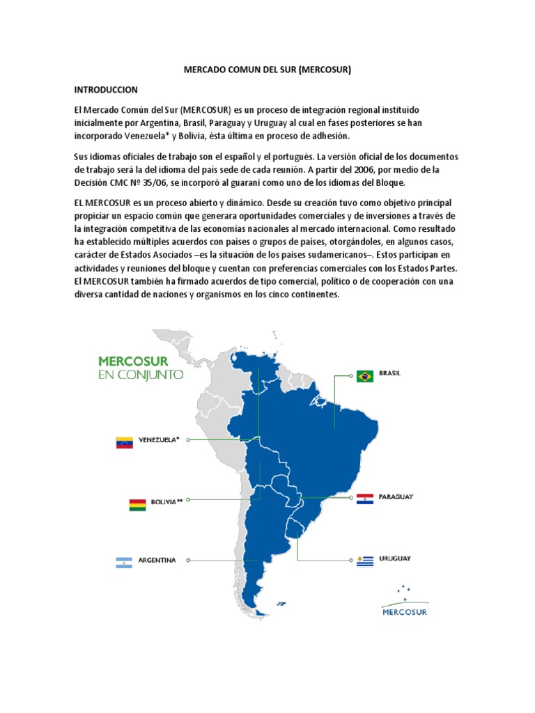 Mercado Comun Del Sur-1 | PDF | Economias | Economía (general)