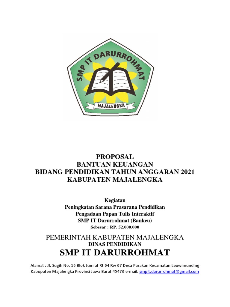 PROPOSAL Papan Tulis Interaktif | PDF
