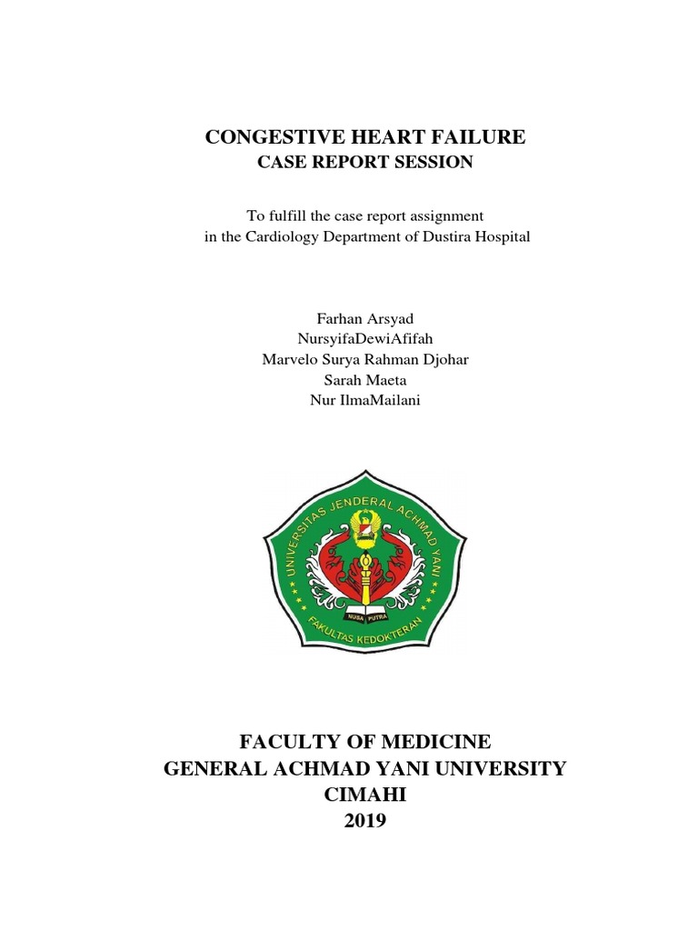 Case Report CHF | PDF | Heart Failure | Angiotensin