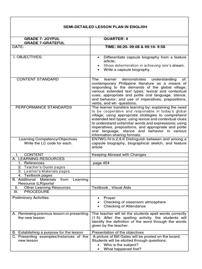 Capsule Biography WK 1 | PDF | Teachers | Educational Psychology