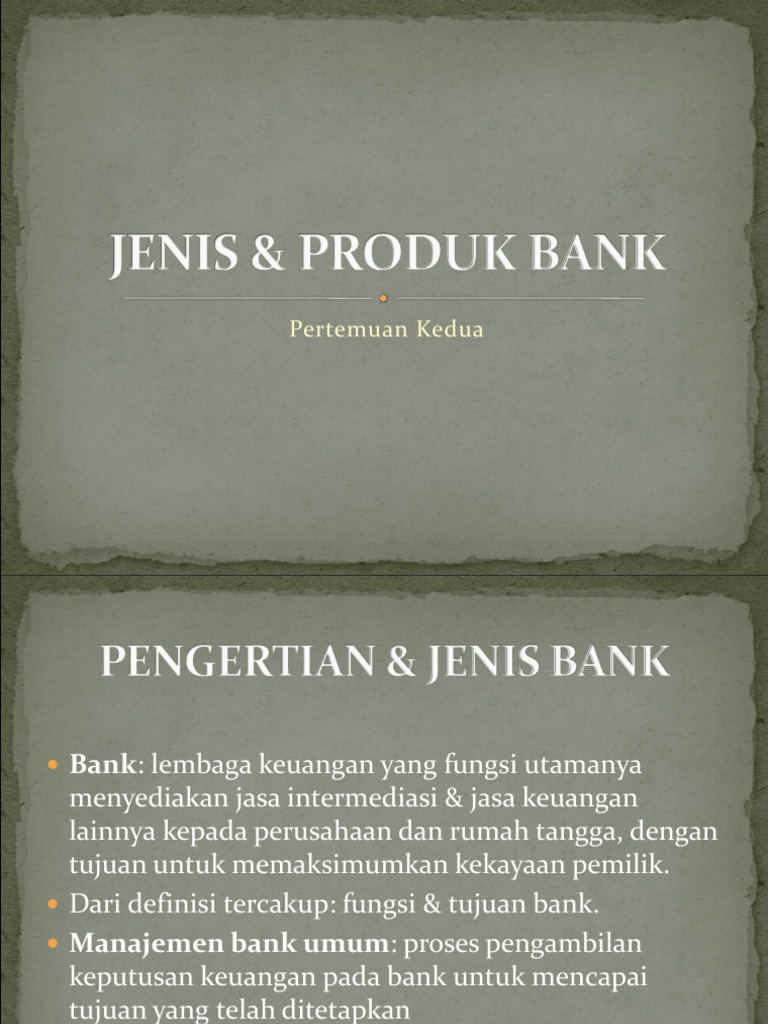 Jenis dan Produk Bank: Panduan Lengkap | PDF