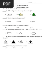 Periodical Test GRADE 1 MATATAG READING and LITERACY 1 | PDF