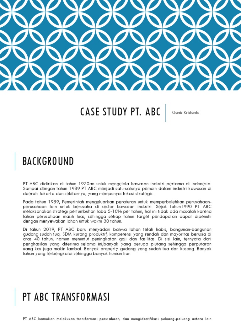 Case Study PT Abc | PDF | Bisnis