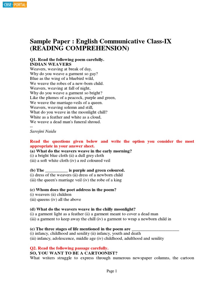 Sample-Paper-English-Communicative-Class-IX - READING-COMPREHENSION ...