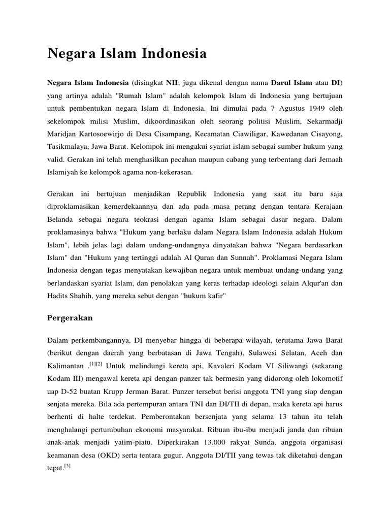 Negara Islam Indonesia | PDF