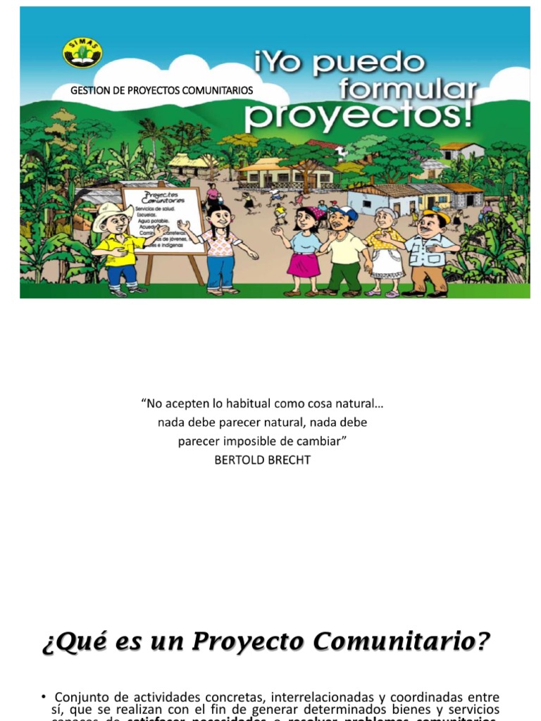 Gestión de Proyectos Comunitarios | PDF | Alimentos | Gestión de proyectos