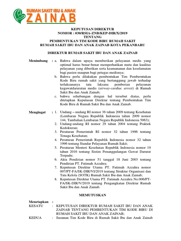 SK Kode Biru Code Blue | PDF