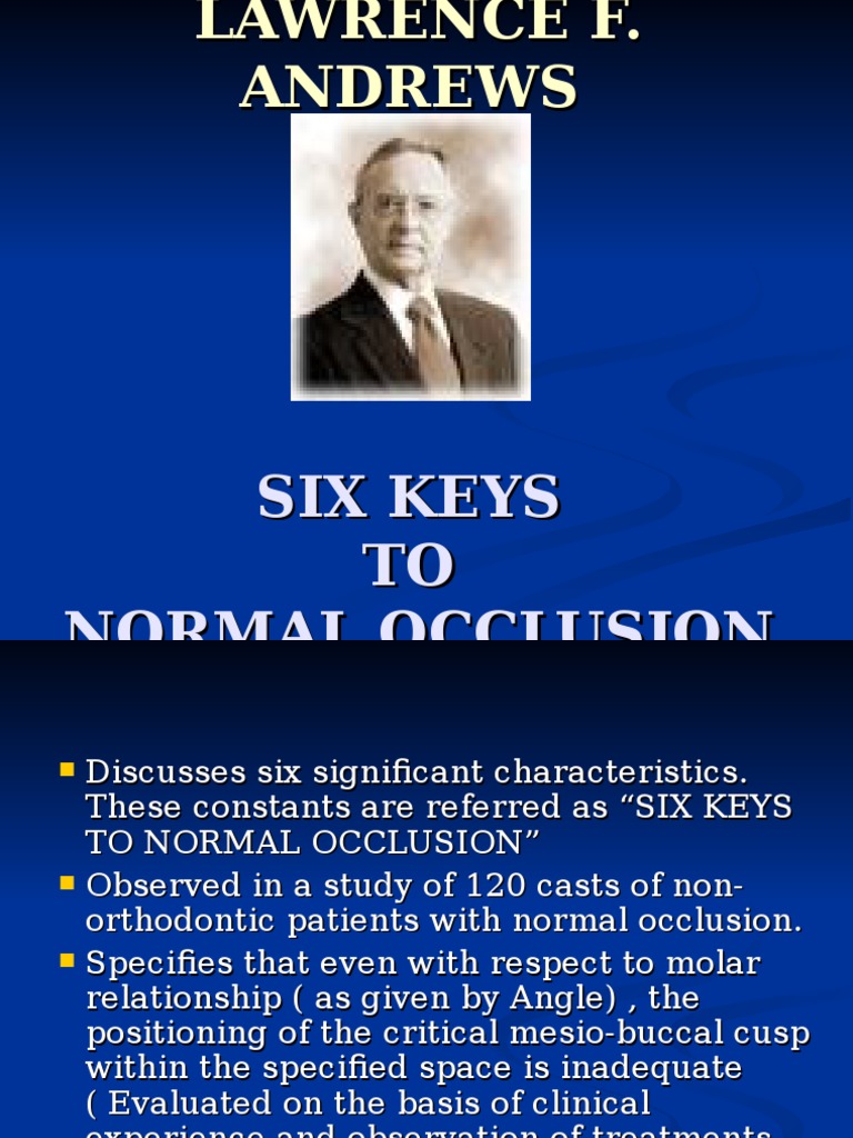 Andrews Six Keys | PDF | Tooth | Mouth