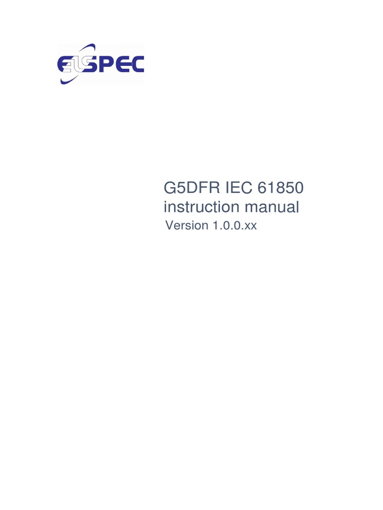 G5DFR IEC 61850 User Manual | PDF | Ac Power | World Wide Web