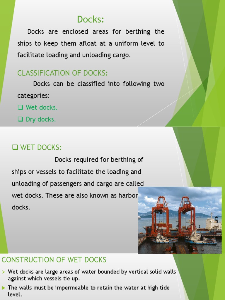 Types of Docks and Their Construction | PDF | Ships | Civil Engineering
