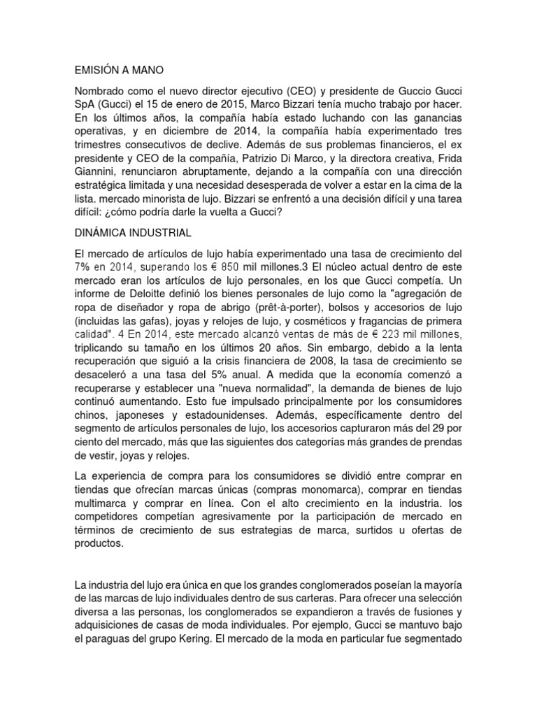 Caso Gucci | PDF | Marca | Moda