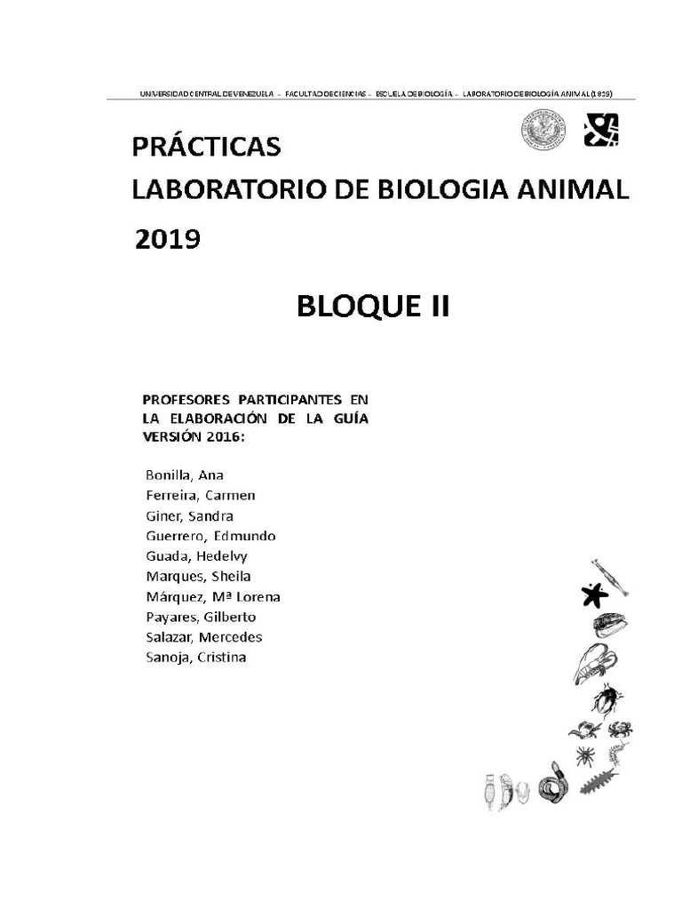 Guia Practicas Bloque II-Lab - BiologiaAnimal PDF | PDF | Nematodo | Protostomas