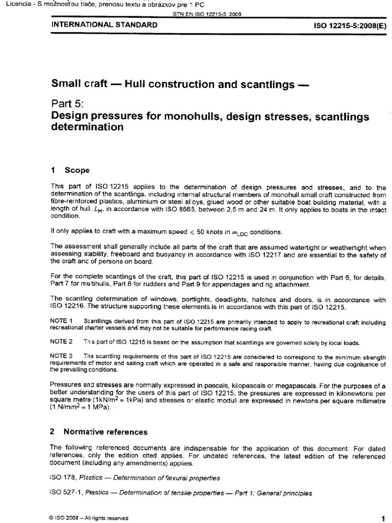 ISO 12215-Part 5 | PDF