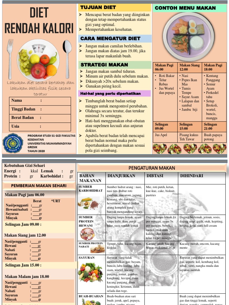 LEAFLET Rendah Kalori | PDF | Kesehatan Holistik