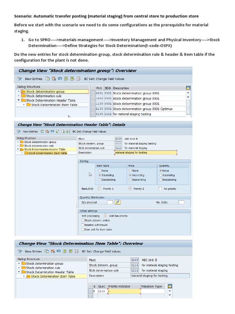 Material Staging Scenario | Download Free PDF | Inventory | Computing