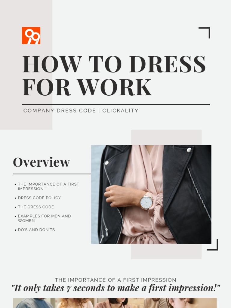 Dress Code Presentation PDF | PDF | Clothing | Consumer Goods